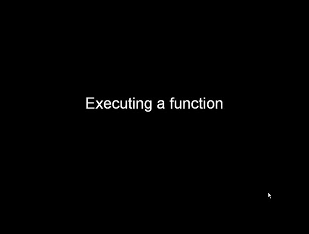 Executing a Function