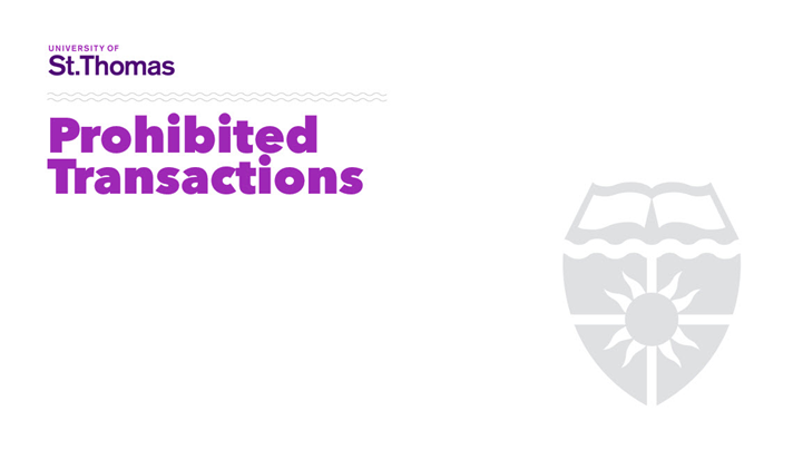 Prohibited Transactions