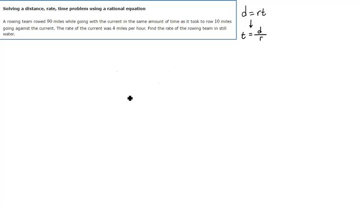 Solving a distance, rate, time problem using a rational equation