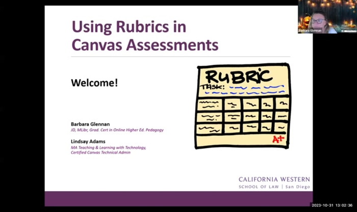 Using the Rubric Feature on Canvas