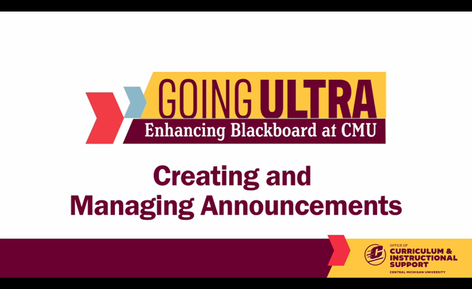 01 Creating and Managing Announcements