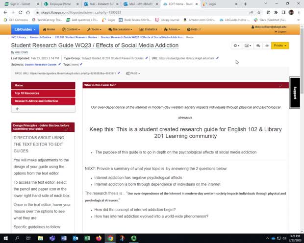 LIB 201: Research Guides: How to find the URL for your page so you can ...