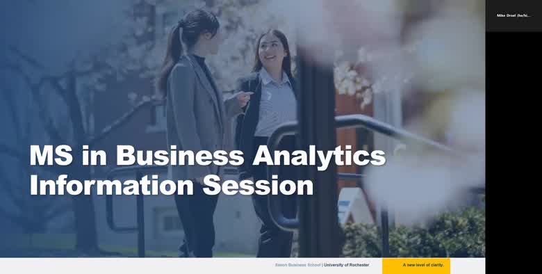 Ms In Business Analytics Program Information Session