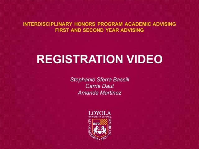 Honors Registration Video