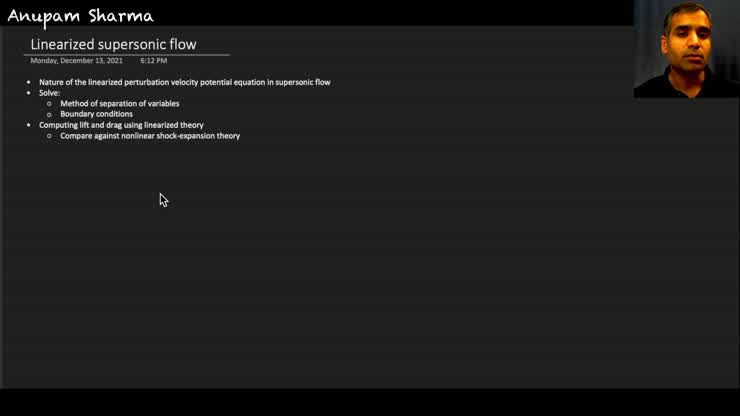 Linearized supersonic flow