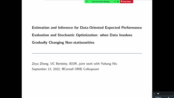 ORIE Candidate Colloquium on 12/13/2022: Sophie Yu