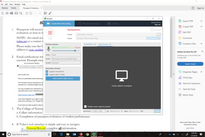 Preceptor eValue Training