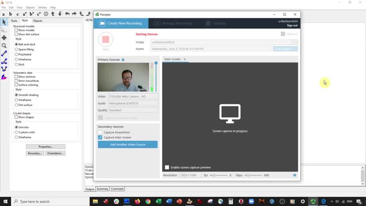 VESTA tutorial 1 - Operational basics