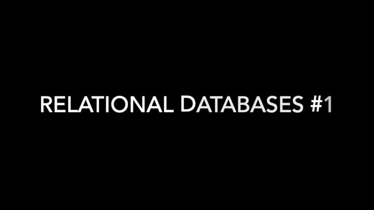 Intro to relational databases & SQL, part 1