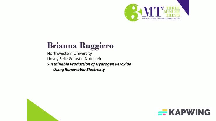 4 - Ruggiero, Brianna Sustainable Production of Hydrogen Peroxide Using ...