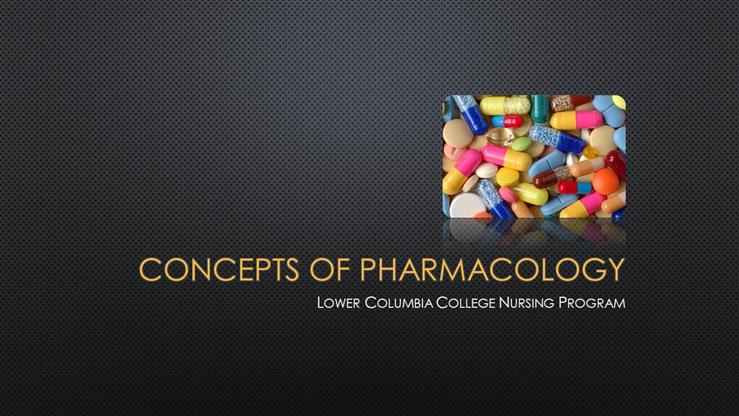 Fundamental Concepts of Pharmacology