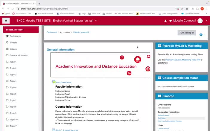 Add a block on Moodle