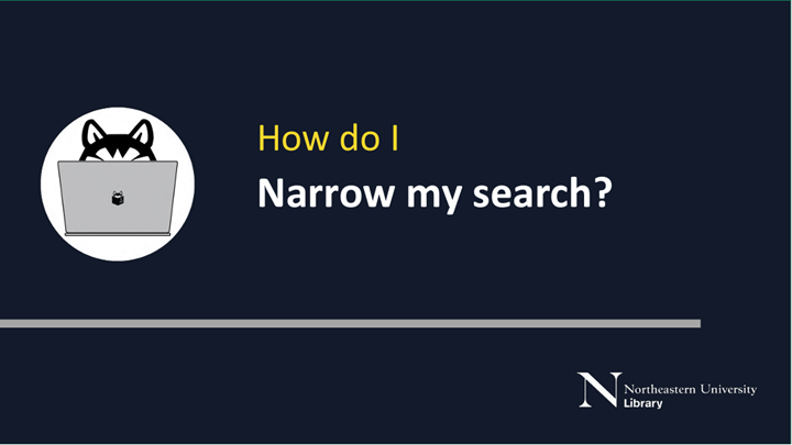 How do I narrow my search?