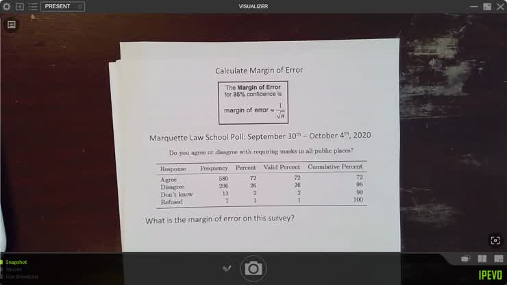 Confidence Intervals - Calculating Margin of Error - Part 1