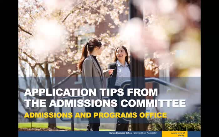 Application Tips from the Admissions Committee