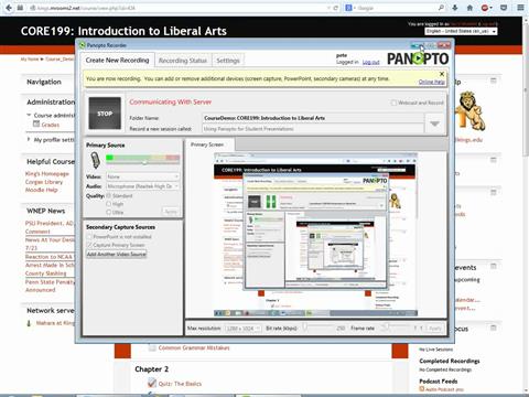 Using Panopto for Student Presentations