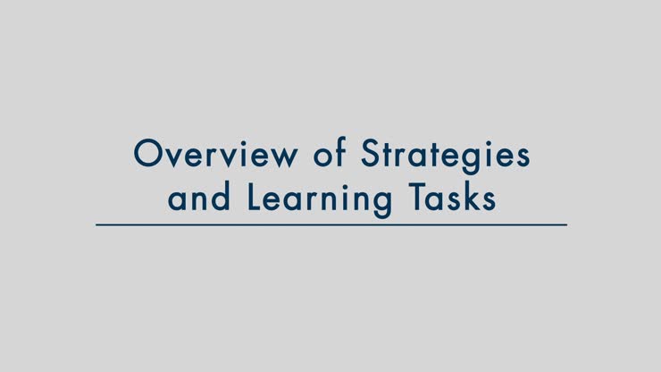 Overview of Strategies and Learning Tasks