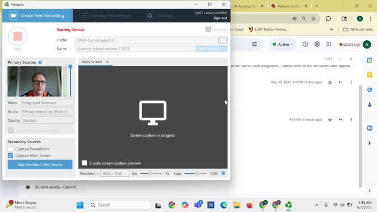 Summer school session 1 2025
