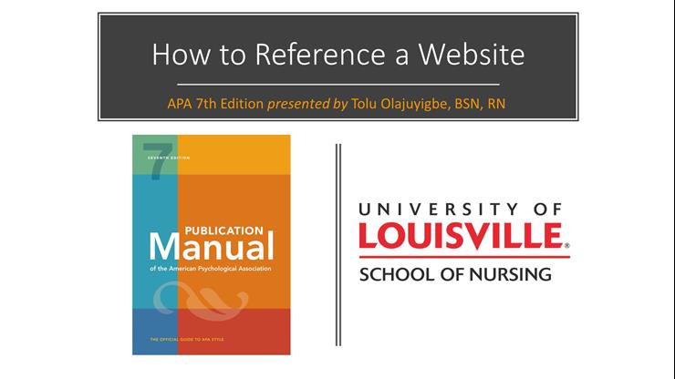Website Reference in APA Style