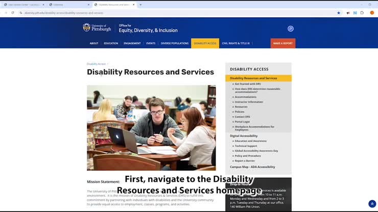 Requesting Accommodations - Disability Resources & Services at Pitt