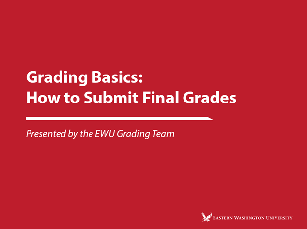 Grading Basics: How to Submit Final Grades