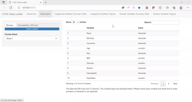 CTSC Data Loofah Tool - Identifying Errors