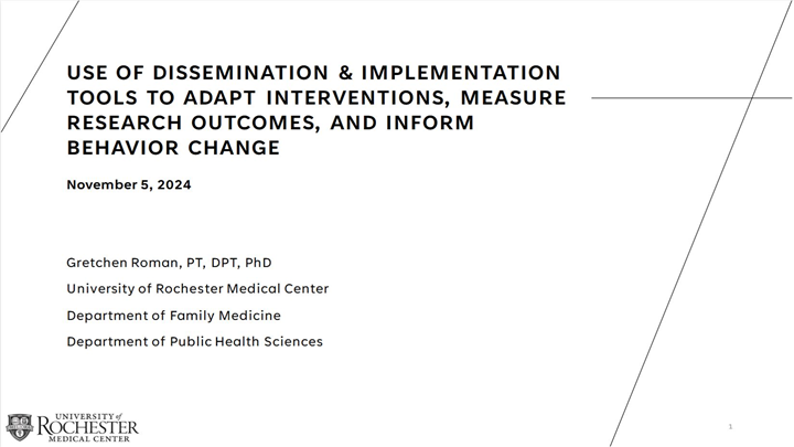 EQ-DI Webinar: Use of Dissemination & Implementation Tools to Inform Behavior Change, Adapt ...