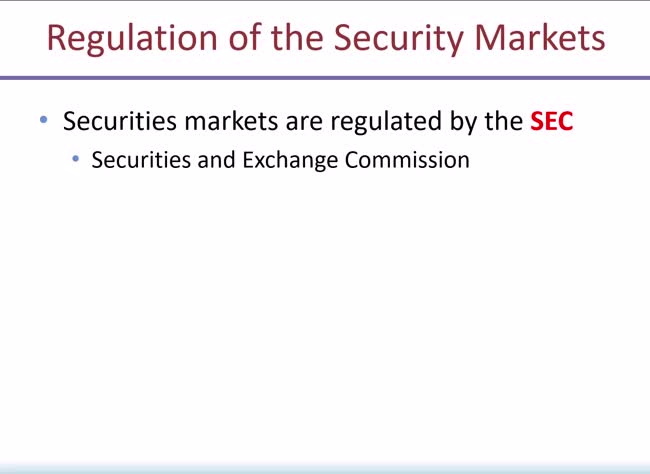 14-7 The SEC and market regulation