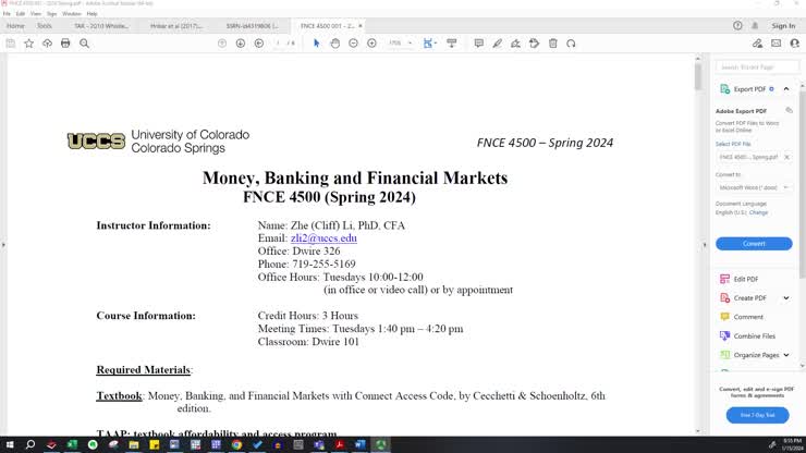 FNCE 4500 -Course intro video