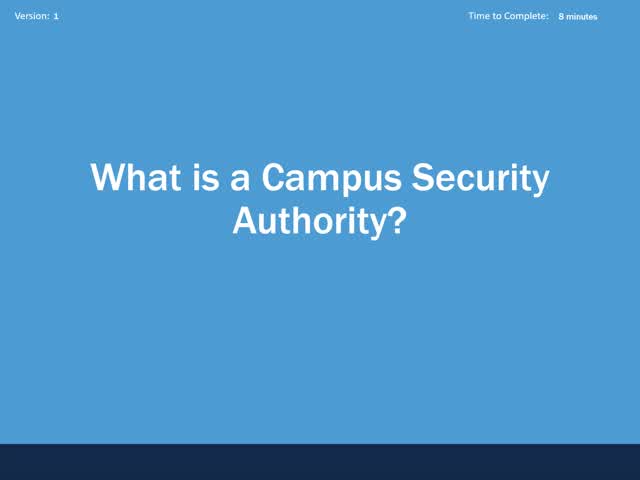 What is a Campus Security Authority?