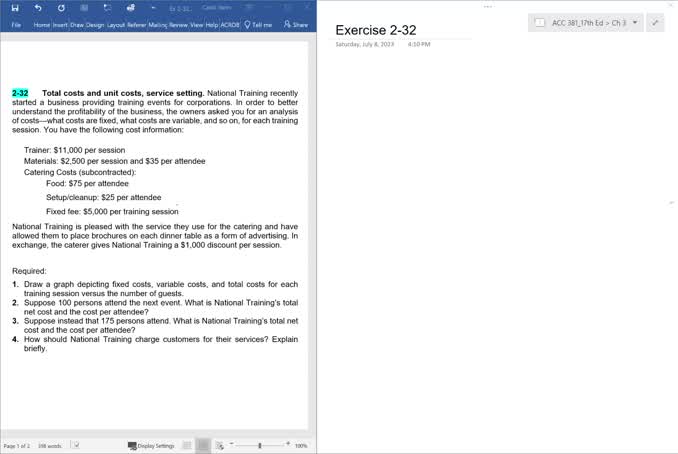 Exercise 2-32 (17th Ed)