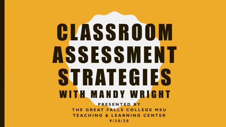 Classroom Assessment Strategies