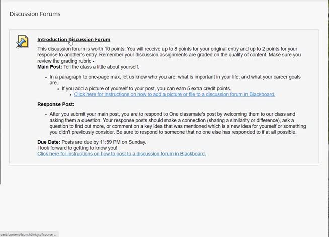 Add Image to a Discussion Post