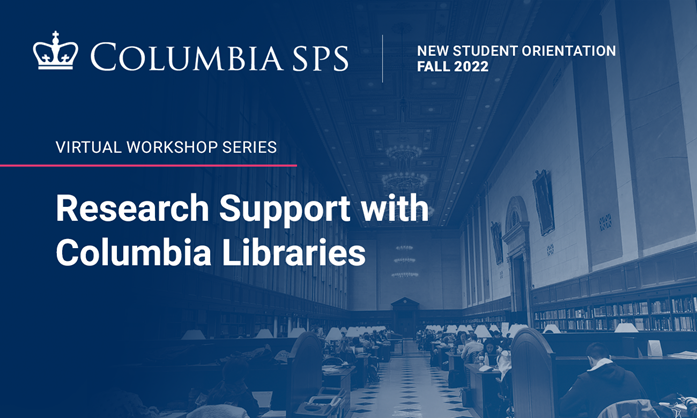 Research Support with Columbia Libraries