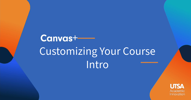 Customizing Your Course Intro