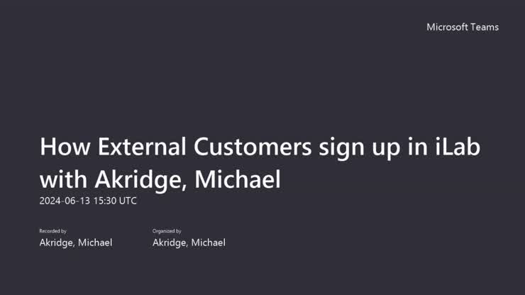 Signing Up in iLab for External Customers
