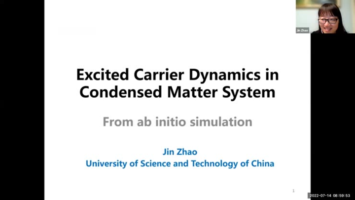 Thursday, July 14, morning, Zoom: Theory of nonadiabatic dynamics with ...