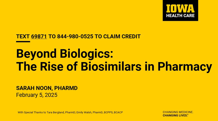 Pharmacy Grand Rounds - Beyond Biologics: The Rise of Biosimilars in ...