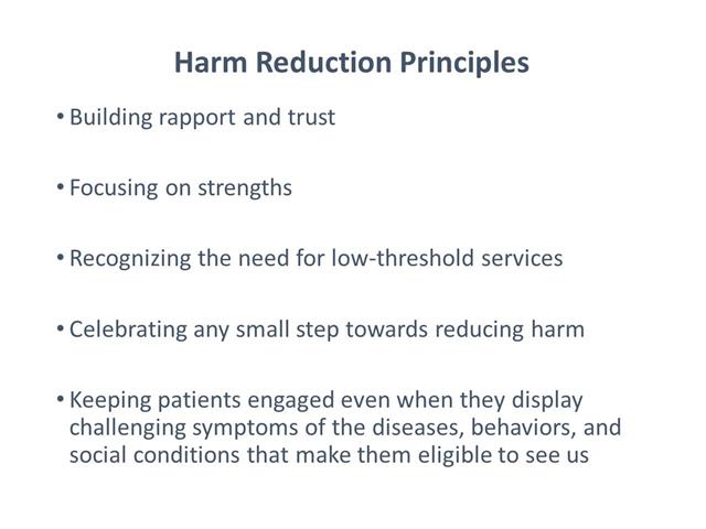 Treatment - Harm Reduction Part II