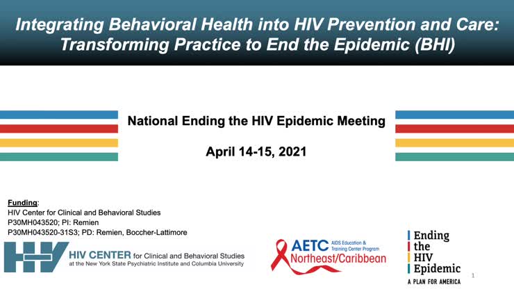 Robert Remien and Behavioral Health Integration, HIV Center for ...