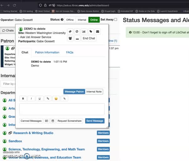 Transfering LibChats