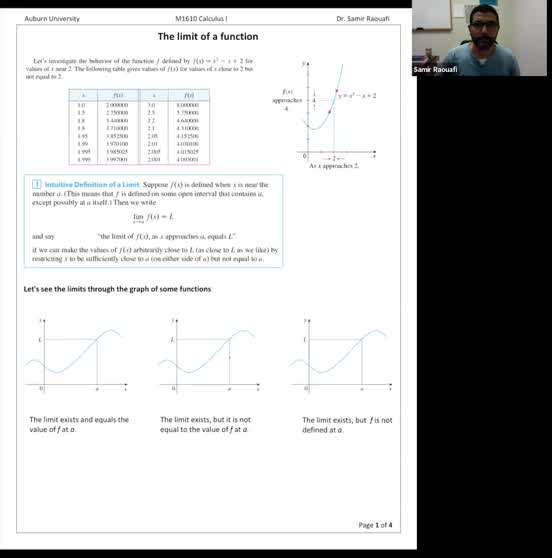 The limit of a function