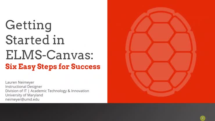 Canvas: Getting Started in ELMS: Six Easy Steps