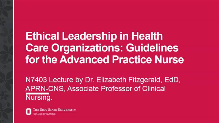 Ethical Leadership in Health Care Organizations: Guidelines for the ...