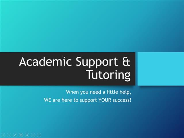 Academic Support & Tutoring Overview
