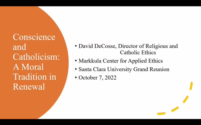 "Conscience and Catholicism: A Moral Tradition in Renewal, presented by ...