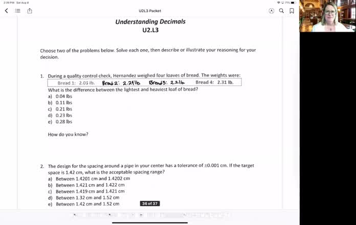 U2L3 Understanding Decimals