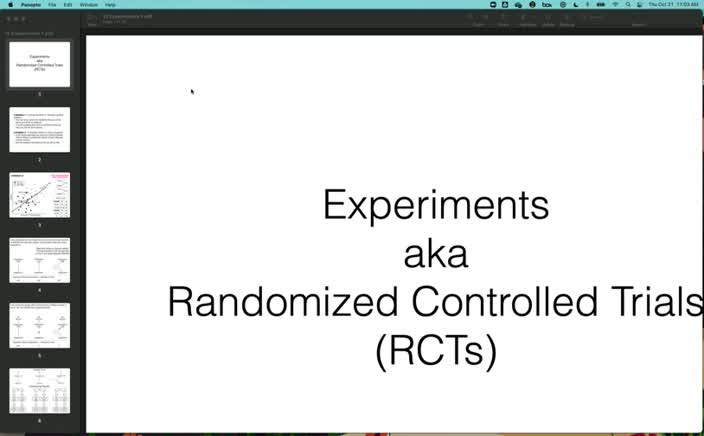 15 Experiments, Comparison Groups