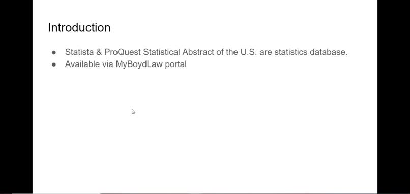 Statistics Databases