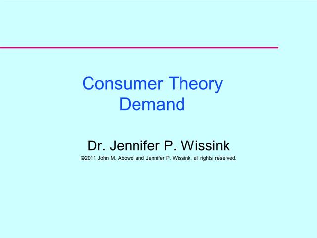 consumer theory demand